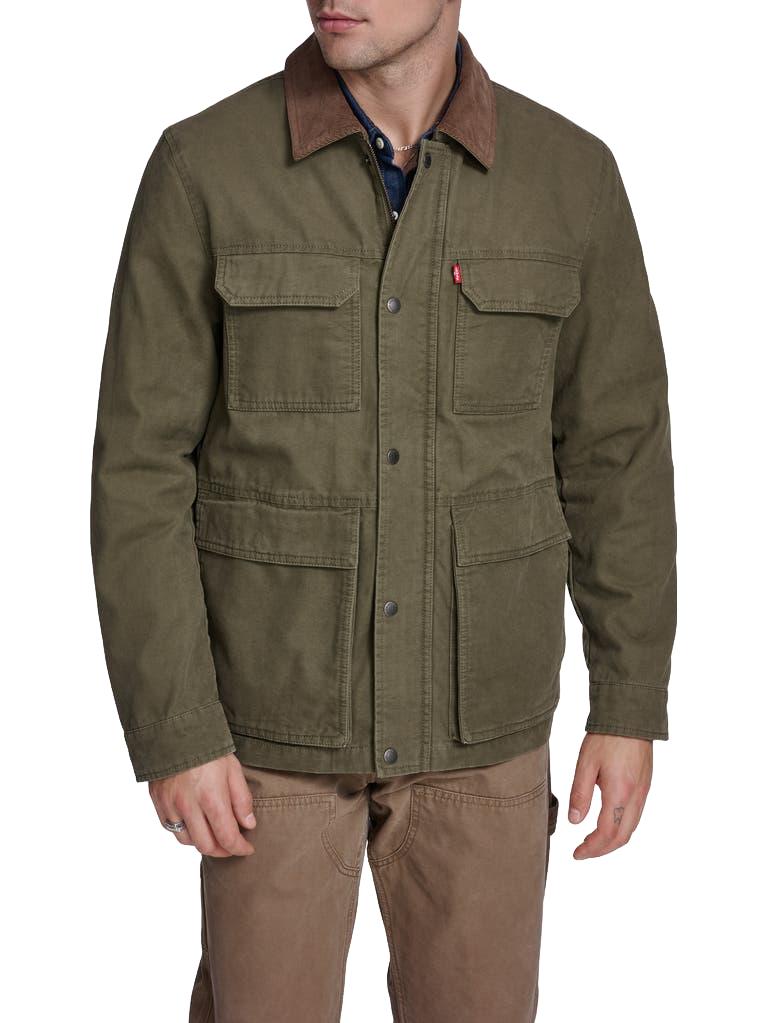 LEVI'S Corduroy Collar Cotton Canvas Jacket
